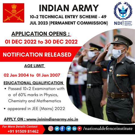 Technical Entry Scheme Tes 102 Official Notification
