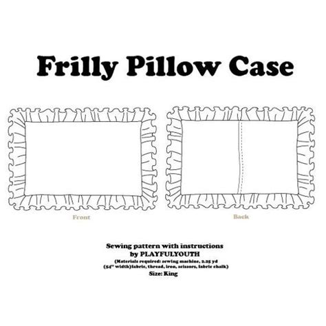 Frilly Pillow Case Pdf Sewing Pattern Etsy Canada Nähen