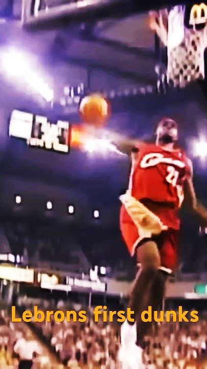 Lebron Jamess First Dunks In The Nba🏀 Nba Youtube
