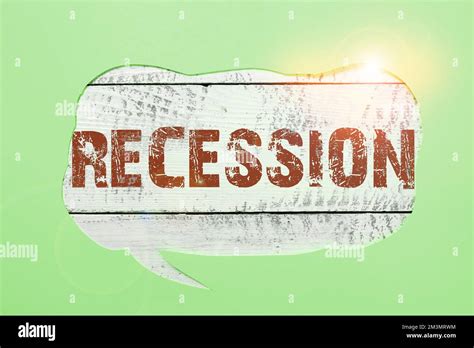 Conceptual Display Recession Conceptual Photo The Process Of Progressive Decrease In Growing