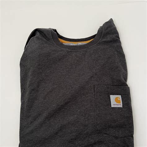 Grey Carhartt Pocket Tee Carhartt Vintage Thrift Depop