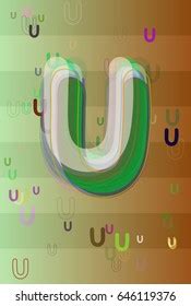 Alphabet U Design Elements Stock Vector Royalty Free 646119376