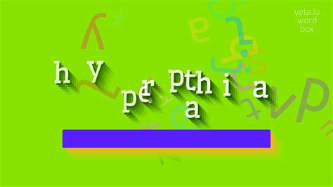 How To Say Hyperpathia High Quality Voices Youtube