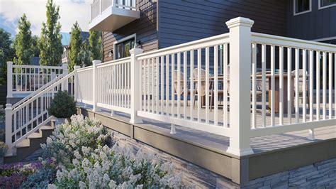 Composite Deck White Railing Trex Porch And Deck Railing Deck