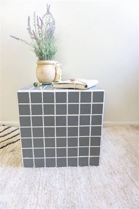 Cube Table Tile Table Ceramic Tile Coffee Table Side Table Funcitonal Etsy
