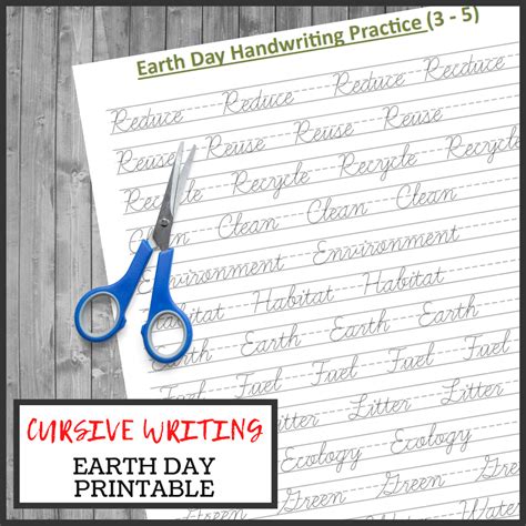 4th Grade Cursive Writing Printables