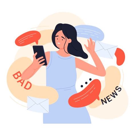 Dangerous Internet Doomscrolling Royalty Free Vector Image