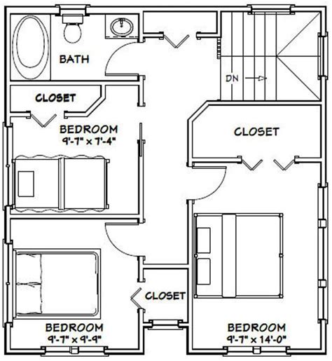 24x24 Floor Plan With Loft