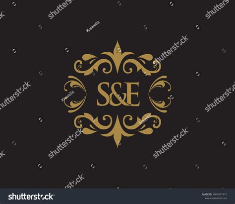 Se Initial Logo Ornament Ampersand Monogram Stock Vector Royalty Free