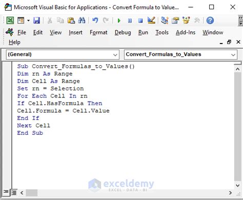 How To Automatically Convert Formulas To Values In Excel Methods