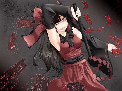 Hakurei Reimu Touhou Drawn By Kurone Danbooru