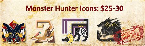 Monster Hunter Icons Open By Gaiawolfess On Deviantart