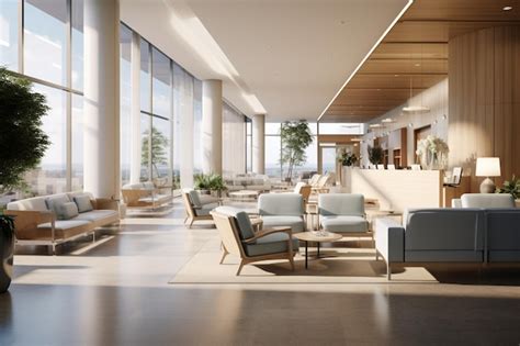 Premium Ai Image Detailed Interior Shots Of A Modern Hospital Lobby