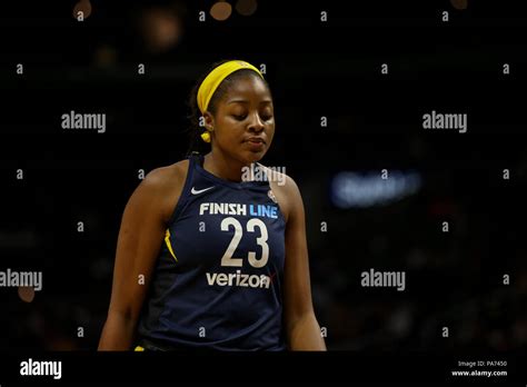 Indiana Fever Forward Stephanie Mavunga 23 During The Indiana Fever Vs Los Angeles Sparks Game