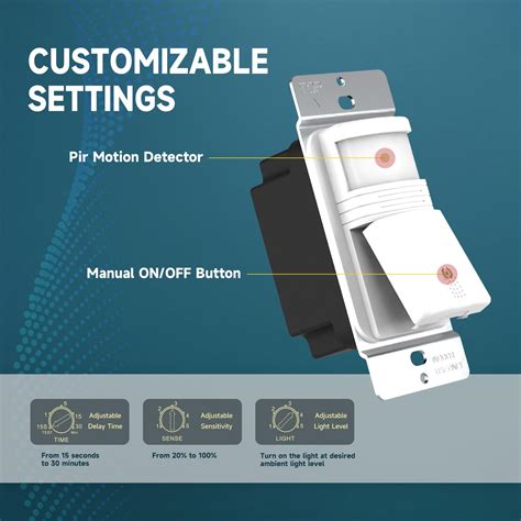 Occupancy Sensor Light Switch Adjustment Wireless Motion Sensor Under