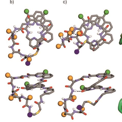 Solid State Structures Of 1 A 3 B And 7 C In Ball And Stick