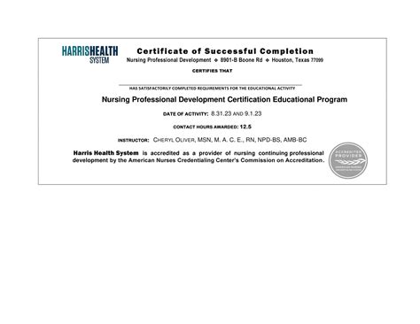 Harris Health System Npd Certification Preparation Fall Class 83123 Page 1 Created With
