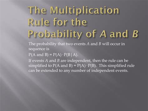 Ppt Conditional Probability And The Multiplication Rule Powerpoint
