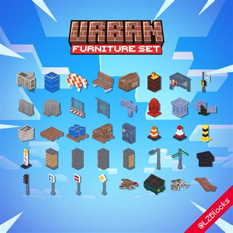 Urban Furniture Set Mcmodels Urban Furniture Set Mcmodels