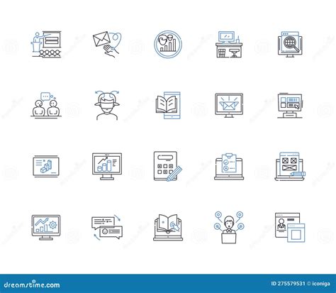 Cloud Society Line Icons Collection Virtual Digital Connected Remote Innovative Nerked