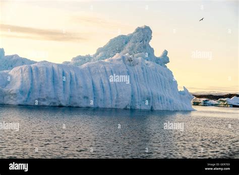 Glaciers Are On The Arctic Ocean To Ilulissat Icefjord In Greenland