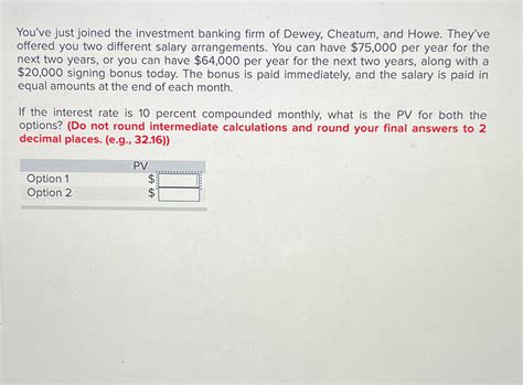 Solved Youve Just Joined The Investment Banking Firm Of