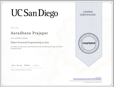 Aaradhana Prajapat On Linkedin Java Programming Coursera Ucsd