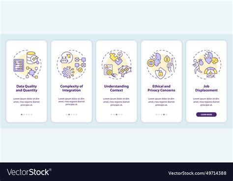 Walkthrough Challenges Of Cognitive Computing Vector Image