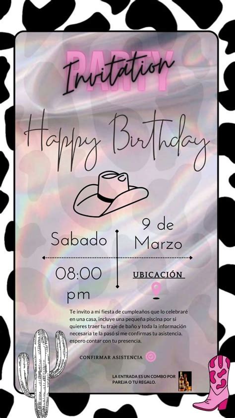 Invitacion Tematica Vaquera