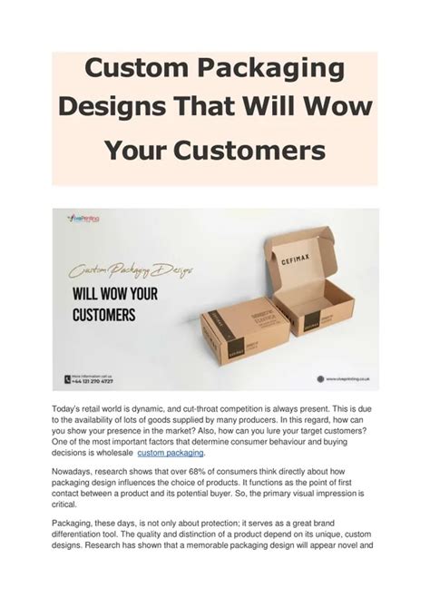 Ppt Custom Packaging Designs That Will Wow Your Customers Powerpoint
