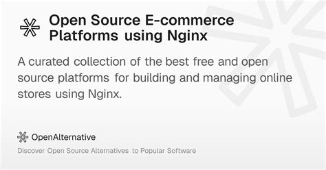 Open Source E Commerce Platforms Using Nginx Openalternative