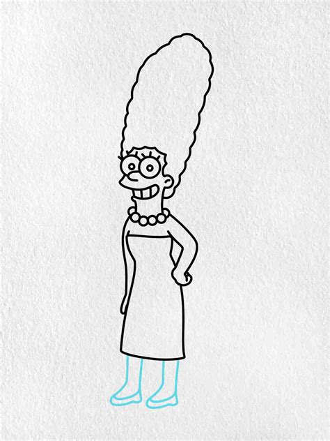 Draw Marge Simpson Helloartsy