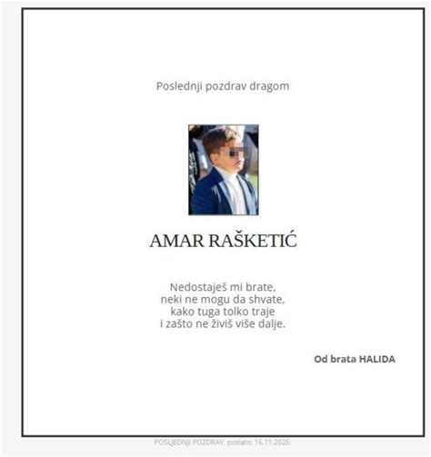 Iznenada Umro Dečak Amar Rašketić