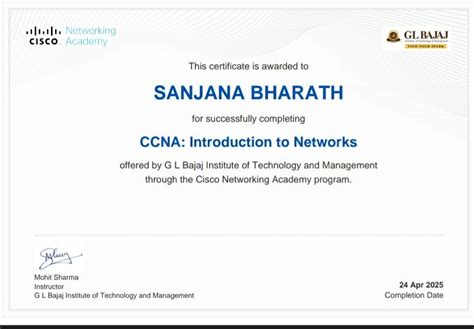 Ccna Cisco Sanjana Bharath