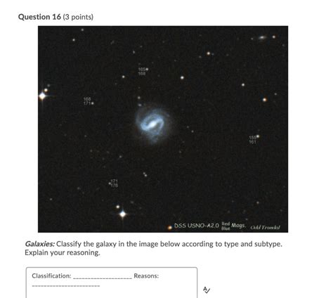 Solved Question 15 3 Points Galaxies Classify The Galaxy
