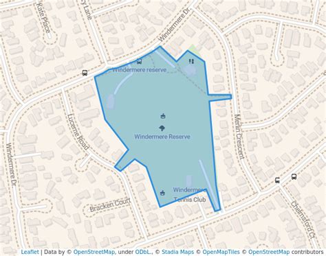 Windermere Reserve In Ferntree Gully Map And Routes