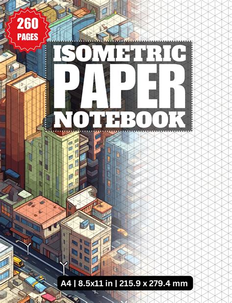 Isometric Paper Notebook 【 Isometric Graph Paper A4