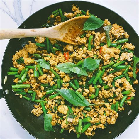 Thai Basil Chicken Pad Kra Pao Healthy Ish And Happy