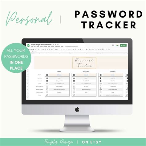 Password Cheat Sheet Etsy