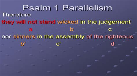 Parallelism Example Psalm 1