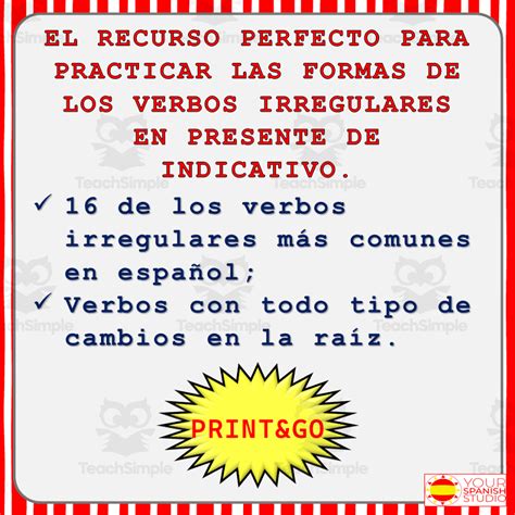 Spanish Present Indicative Irregular Verbs Wheels Conjugationandwriting
