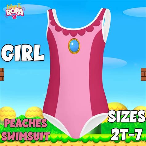 Princess Peach Swimsuit Etsy