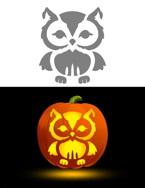 Owl Pumpkin Carving Template
