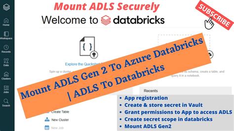 7 Mount Adls Gen2 To Databricks Create Mount Point To Adls Gen2
