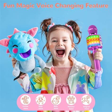 Draadloze Karaoke Microfoon 4 In 1 Bluetooth Karaoke Speler Met Led Lichten Bol