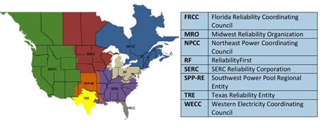 Regional Entity Boundaries For The North American Bulk Power System