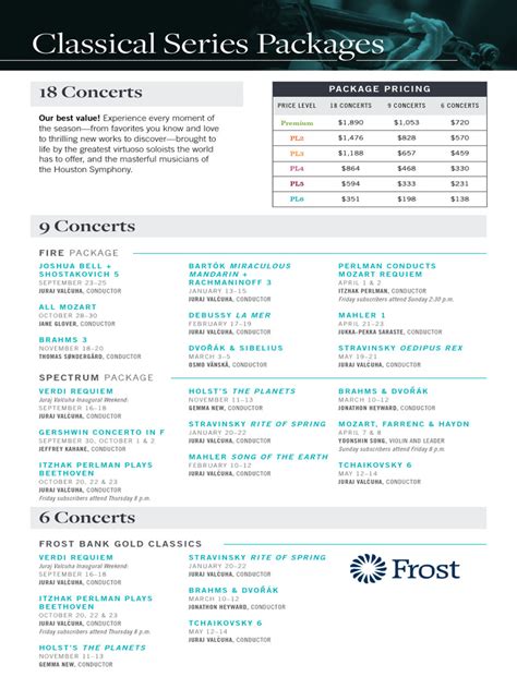 Fy23 Classical Pricing And Packaging Pdf Classical Music Classical