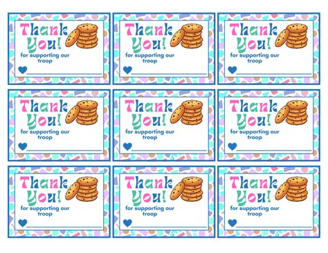 Girl Scout Cookie Thank You Card Girl Scout Card Girl Scout Cookie