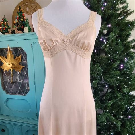 Nude Slip Dress Women Etsy