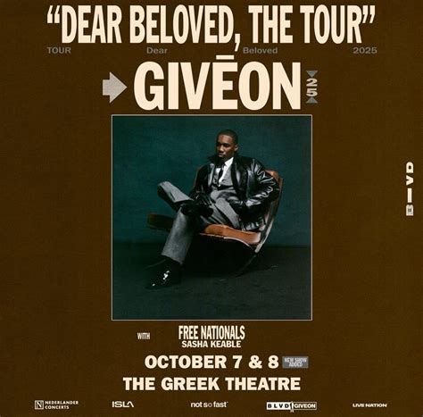 Giveon Dear Beloved The Tour Live At The Greek Theatre